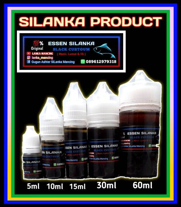 ESSEN SILANKA BLACK CUSTOUM 5 ML, 10 ML, 15 ML, 30 ML, 60 ML | Lazada Indonesia