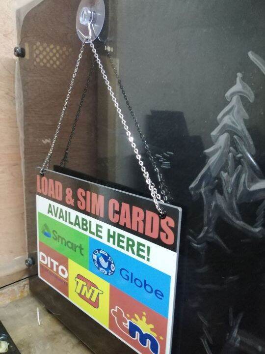LOAD & SIM CARDS AVAILABLE HERE SINTRA BANNER DOOR SIGNAGES (7.8X5.5 ...
