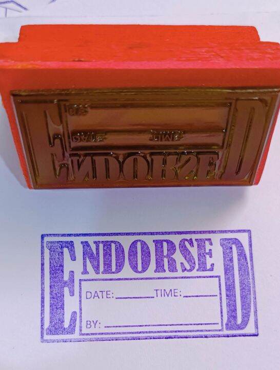 ENDORSED STAMP MACHINE MADE RUBBER STAMP | Lazada PH