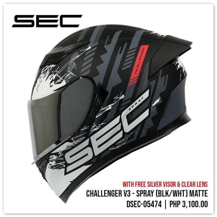 sec challenger version 3 spray with free extra clear lens & bonet ...