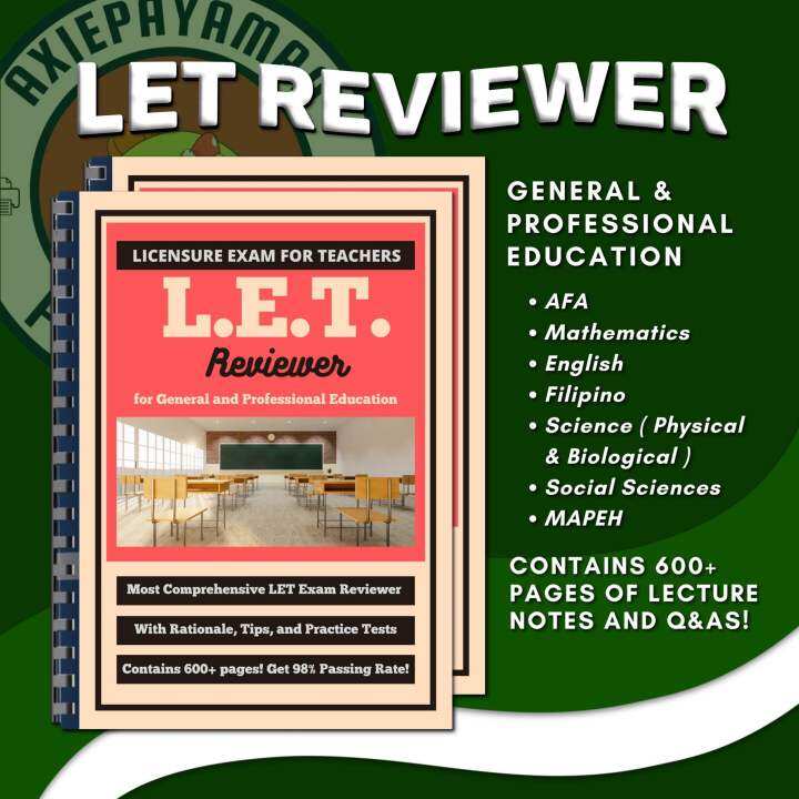 LET Reviewer 2023 [Ringbinded with Hard PVC Cover] | Lazada PH