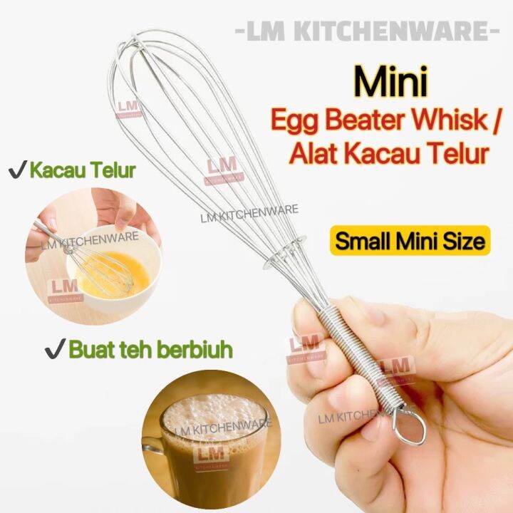 MINI EGG WHISK / SMALL EGG BEATER / HAND WHISK MIXER BAKING PASTRY ...
