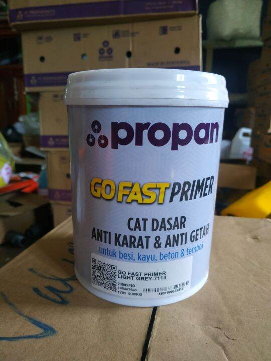 Propan Go Fast Primer Light Grey Cat Dasar Anti Karat Dan Anti Getah 1L ...