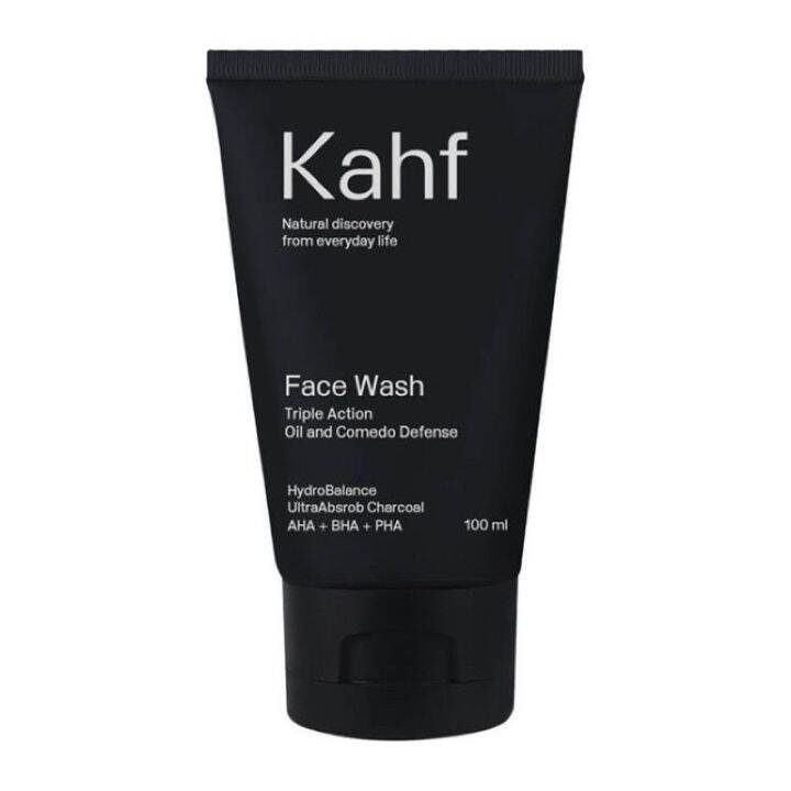 Kahf Face Wash Triple Action 100 ml Warna Hitam - Sabun Muka Pria Komedo Dan Minyak | Lazada ...