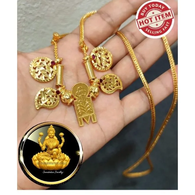 THENNAI THALI SET WITH THALI KOODI(NOT 916)(1gramgoldpolish)Ready stock ...