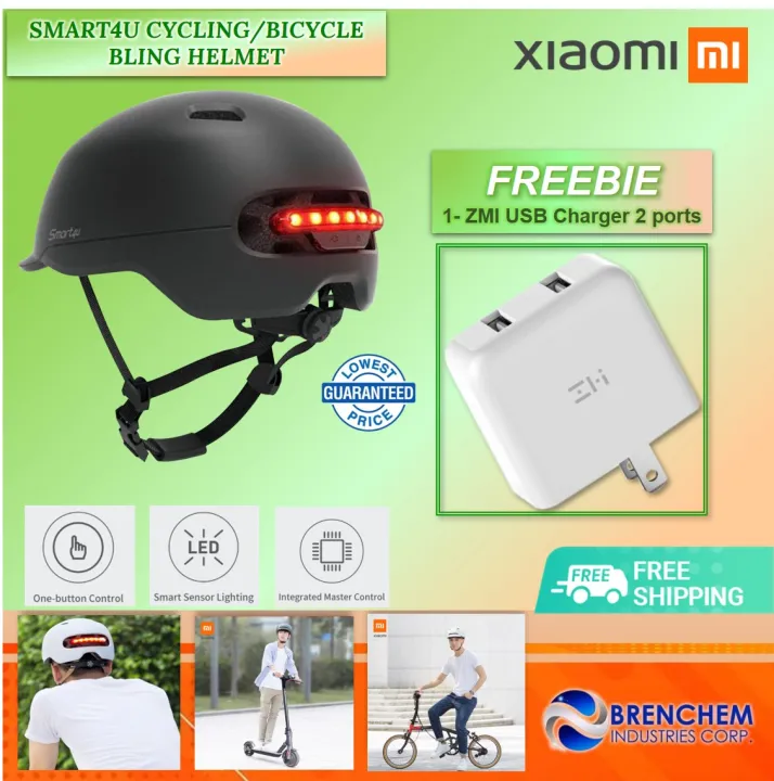 Smart4u Smart Bike Helmet with 3 Types of Alert Lights, Bling Helmet ...