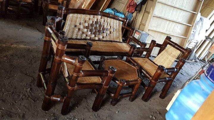 BAMBOO SALA SET 6LEGS WITH ABACA ACCENT | Lazada PH