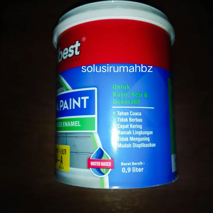 cat besi waterbased white a putih bersih 0.9L waterbased propan or ...