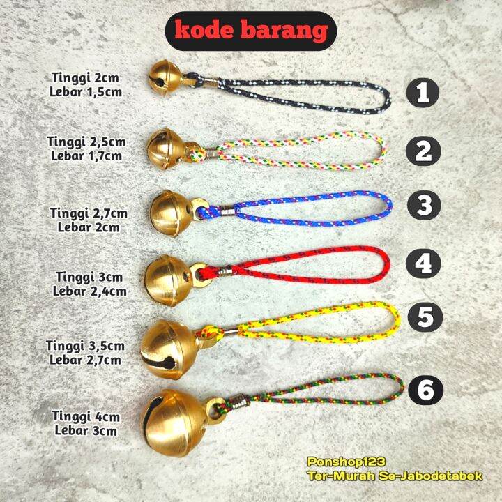 Krincingan bahan Kuningan Klintingan Lonceng Pakai Tali model gantungan ...