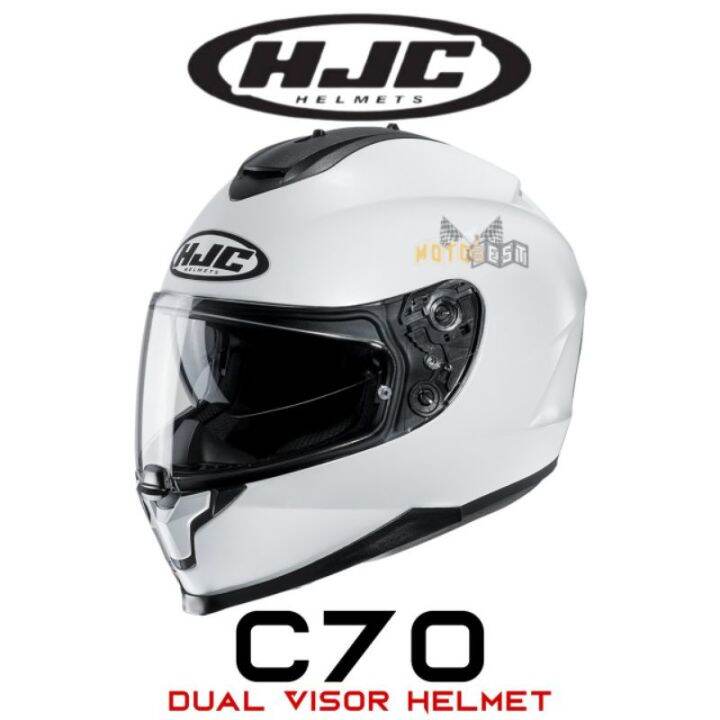 HJC C70 Plain Dual Visor Helmet | Lazada PH