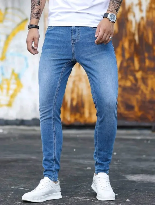 Men Zip Fly Skinny Jeans (Random Design) | Lazada PH