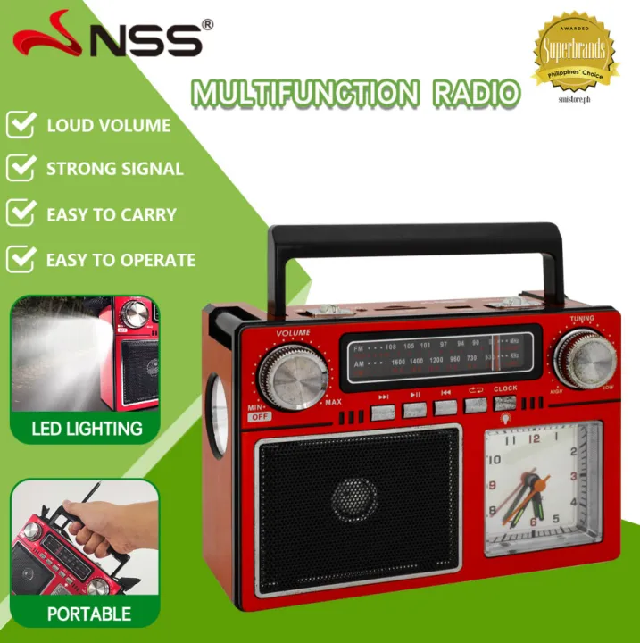 NSS Portable 3 Band Radio AM/FM/SW USB SD and TWS Function MP3 MUSIC PLAYER Radio fm am sale ...