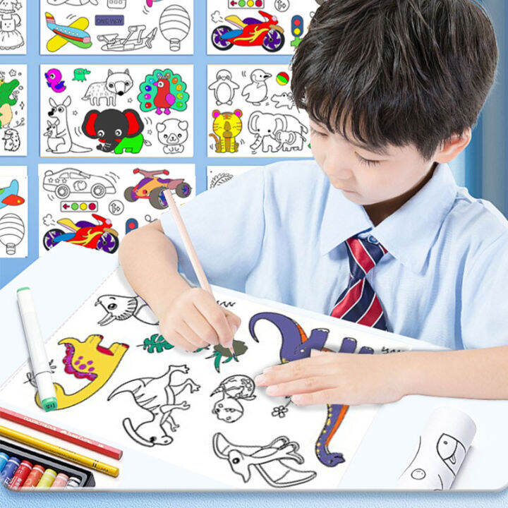 3M Kids Coloring Roll Painting for Kids Cartoon Handmade Paper Cut ... 3M Kids Coloring Roll Painting for Kids Cartoon Handmade Paper Cut ...