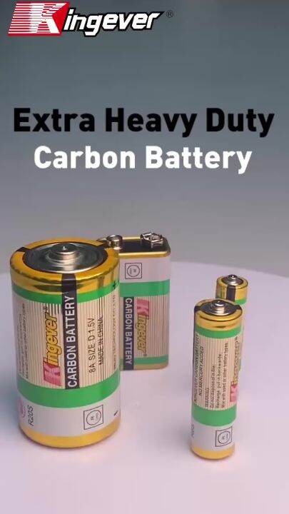 Kingever 8pcs Orignal Extra Heavy Duty Green AAA AA C D 9V/6F22 Battery | Lazada PH