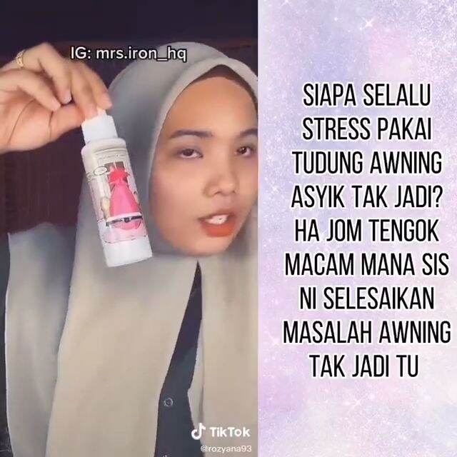 MRS IRON FABRIC STARCH PENGERAS TUDUNG SPRAY | Lazada