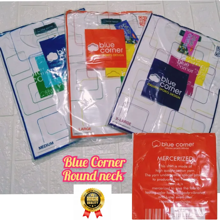 blue Corner, Round neck, plain white(100%cotton) | Lazada PH