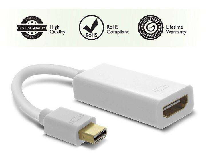 Mini Dp to Hdmi gold plated mini displayport | Lazada.co.th