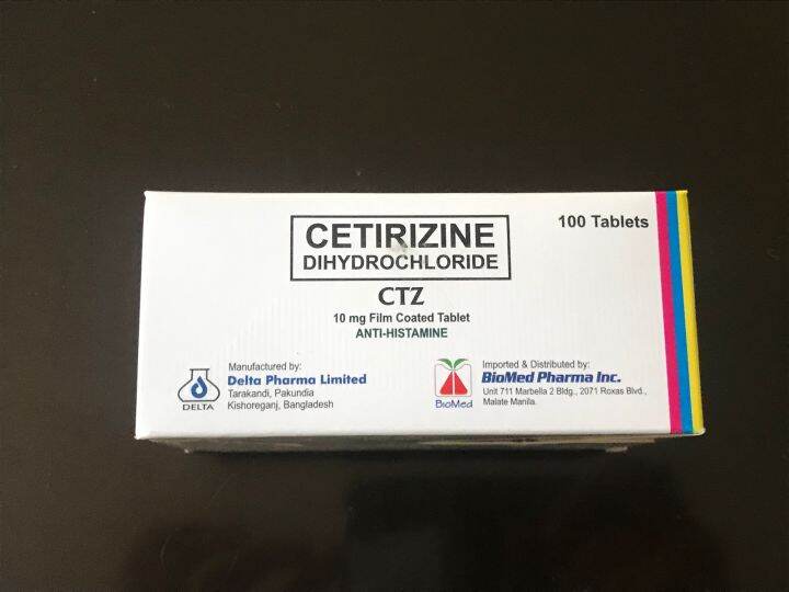 CTZ Cetirizine 10 mg Anti-Histamine 100 Tablets EXPIRY 02/2023 | Lazada PH