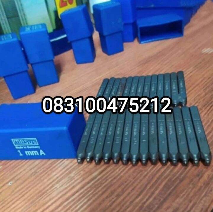 Masus Huruf dan angka ketok ukuran 1 mm original Germany stamp punch ...