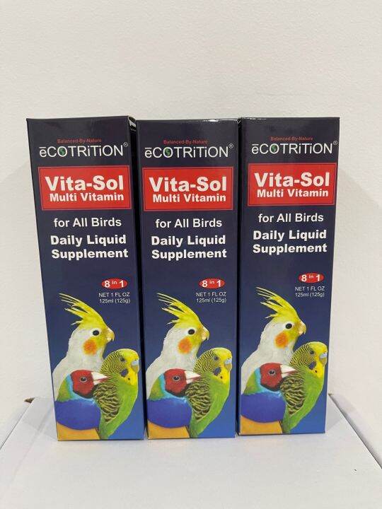 Vita Sol Multi Vitamin for all bird 125ML- vitamin burung daily ...
