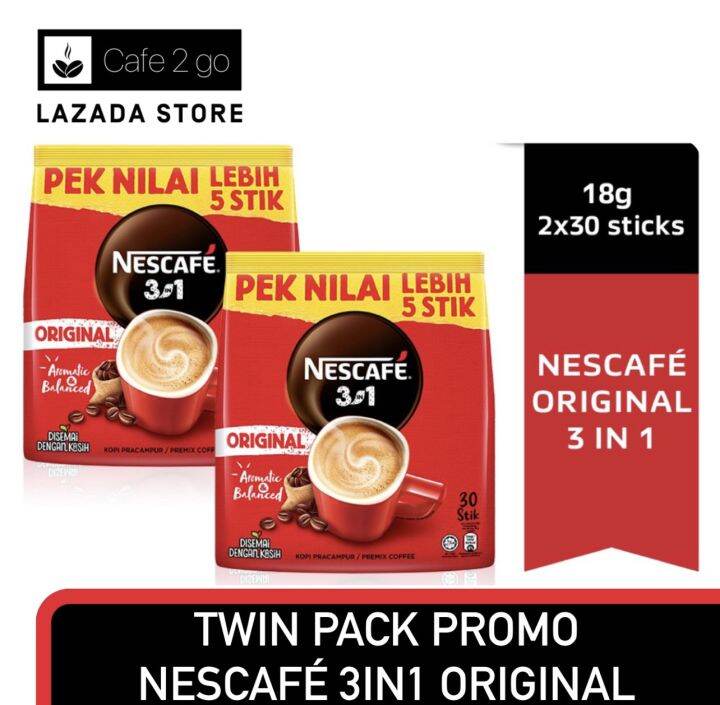 Nescafé 3in1 Original (30 STICKS x 18g) TWIN PACK PROMO | Lazada