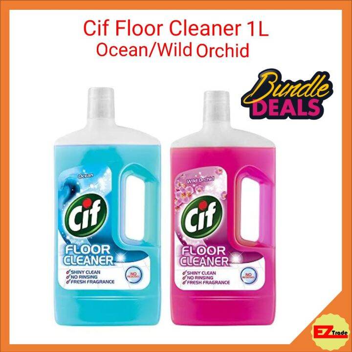 Cif Floor Cleaner - Ocean / Wild Orchid Carpet & Floor Cleaners, 1ltr ...