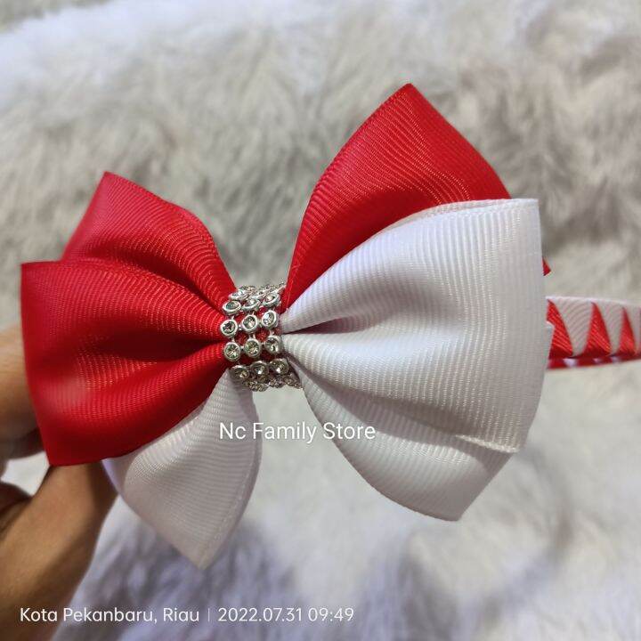 Bando Merah Putih Pita Grossgrain Premium | Lazada Indonesia