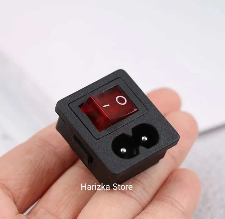socket AC Angka 8 Saklar switch Power Suplai Ac Plus Jack Label angka 8 ...