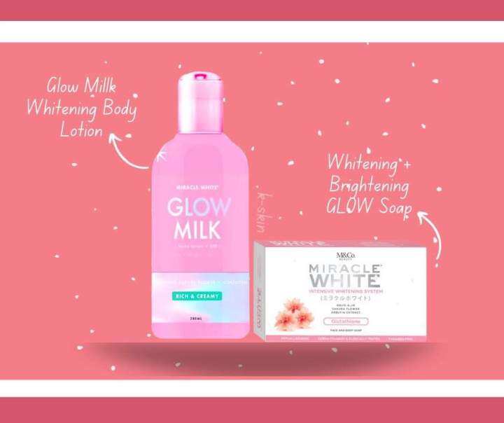 MIRACLE WHITE GLOW MILK LOTION and MIRACLE WHITE GLUTATHIONE SOAP ...