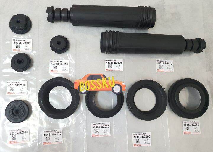10 IN 1 SET-REAR ABSORBER MOUNTING BUSH/REAR ABSORBER COVER/ REAR COIL ...