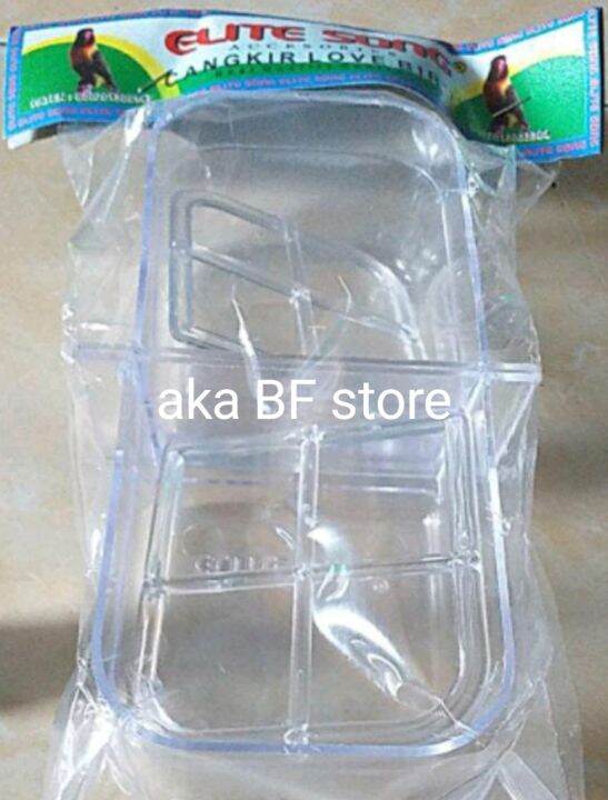 cepuk tempat makan atau minum burung ram sekat isi 2pcs | Lazada Indonesia