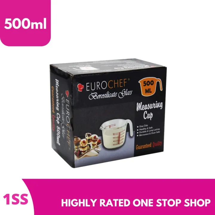Euro Chef Borosilicate Glass Measuring Cup, 500ml | Lazada PH