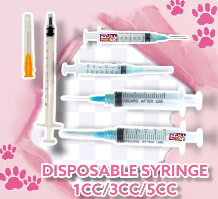 Syringe disposable for Pet medicines or Vitamins 1ml/3ml/5ml | Lazada PH