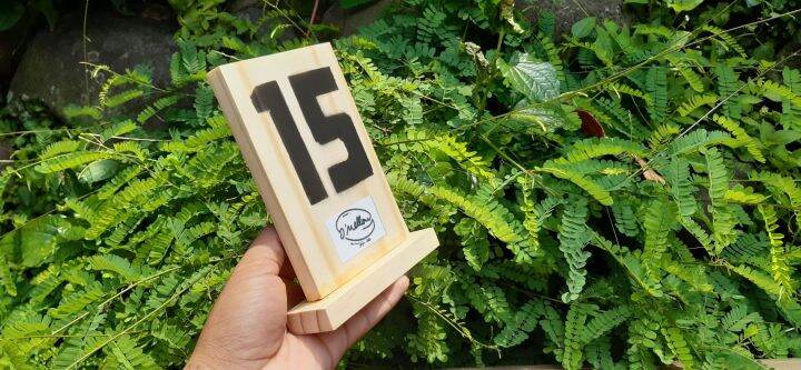 Nomor Meja Untuk Cafe Resto Rumah Makan - Angka Meja - Sign Number ...