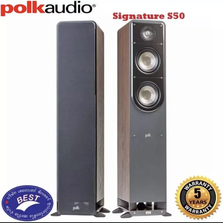 Polk Audio Signature S50 Walnut Set (Pack 2) | Lazada.co.th