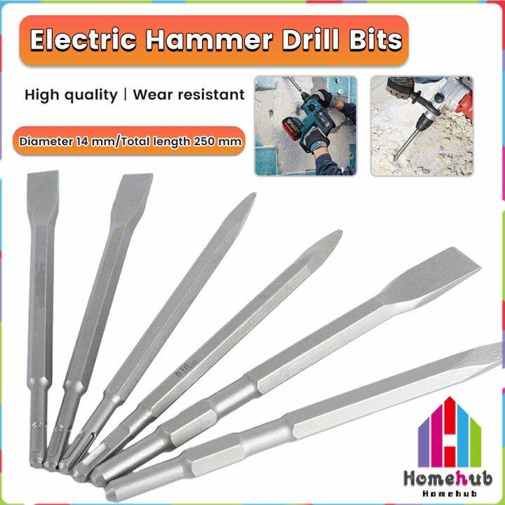 Homehub Electric Hammer Drill Bits Chisel Point Flat Chisel Drill Bit ...