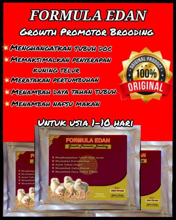 FORMULA EDAN vitamin-broding/vitamin-ayam/ayam-broiler/ayam-pejantan/ayam-joper/suplement-hot ...