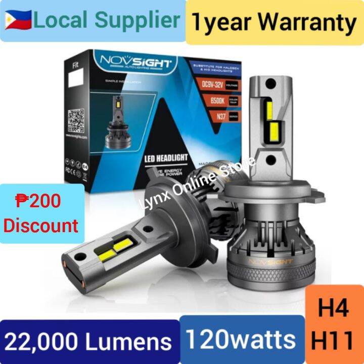 [22,000 lumens] Novsight N37 120w H4 socket Hi and Low beam | Lazada PH