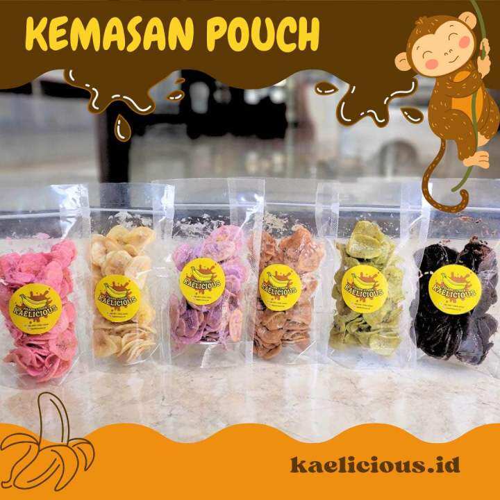 Terlaris keripik pisang lumer kemasan pouch 80gr / keripik pisang basah ...