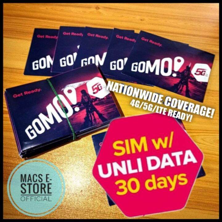 Gomo Sim Card with 30 Days Unli Data | Lazada PH
