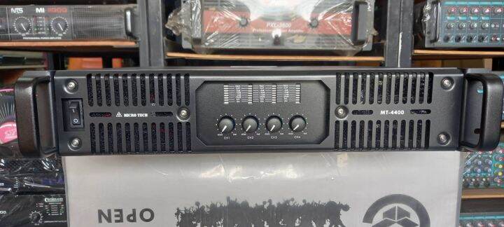 แอมป์ขยาย4CH MICRO TECH MT-4400 คลาสH 400W X 4CH 8โอม 600W X 4CH 4โอม ...