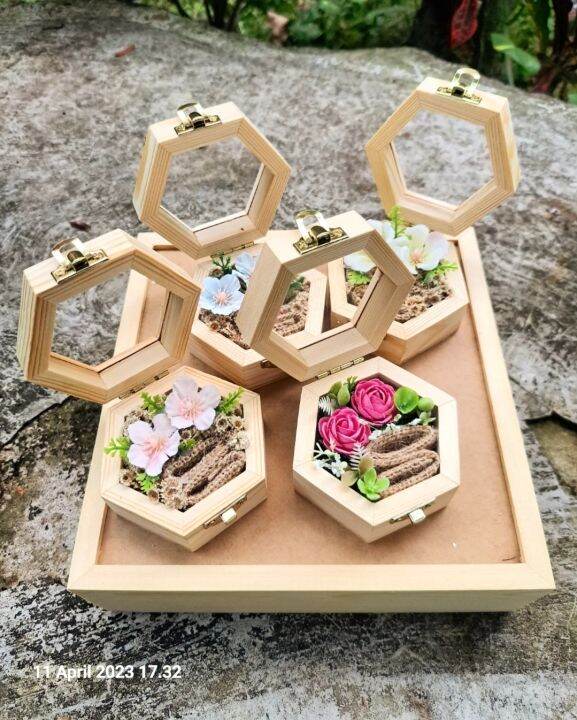 Box Lamaran / Box Wedding / Kotak Cincin Hexa Mini | Lazada Indonesia