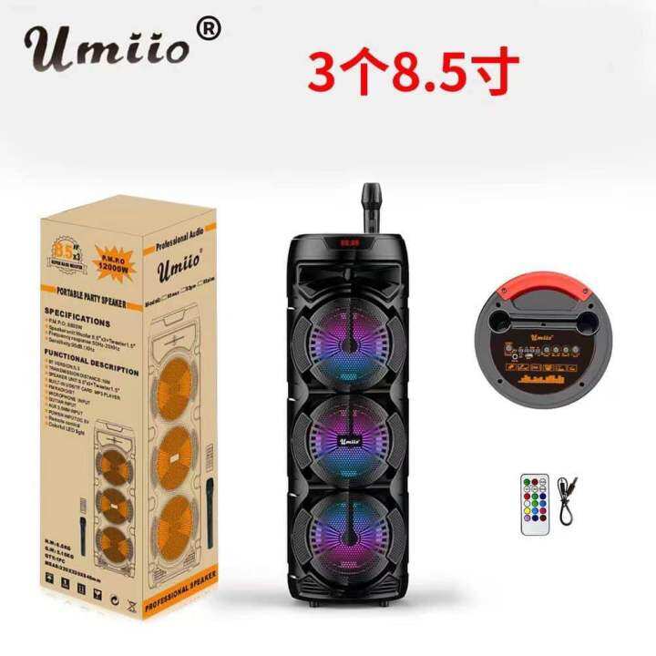 UMIIO PORTABLE WIRELESS BLUETOOTH SPEAKER WITH FLASHING LIGHT AND ...