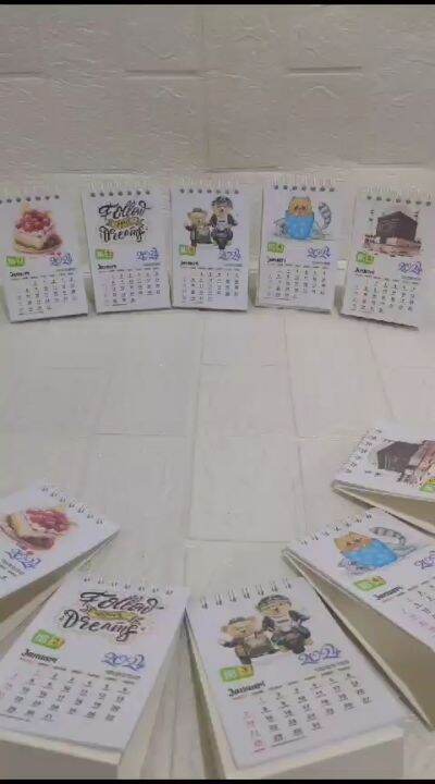 KALENDER MINI SPIRAL 2024 | KALENDER MEJA 2024 - Kode AG | Lazada Indonesia