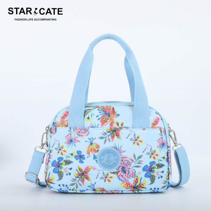 พร้อมส่ง STARCATE กระเป๋าสะพายข้าง/ถือ สะพายไหล่ S228 ผ้ากันน้ำ100% แฟชั่น ผู้หญิง ช่องเยอะใส่ ...