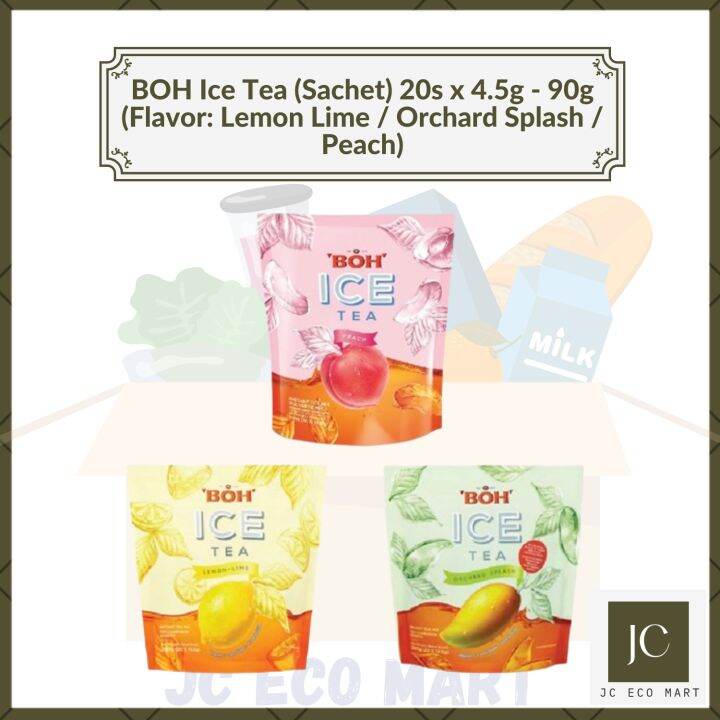 BOH Ice Tea (Sachet) 20s x 4.5g - 90g (Flavor: Lemon Lime / Orchard ...