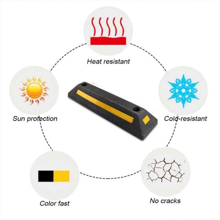 Heavy Duty Barricades Vehicle Ground Baffle Wheel Positioner Rubber ...