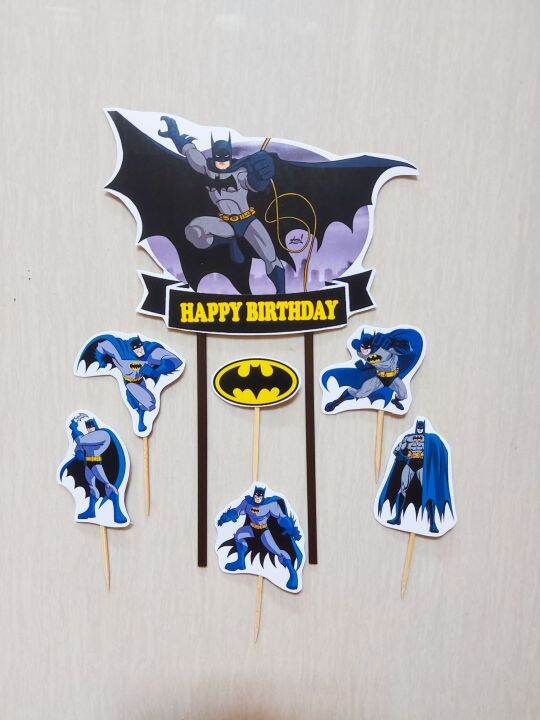 TOPPER BATMAN / CAKE TOPPER BATMAN / TOPPER HAPPY BIRTHDAY / TOPPER KUE ...
