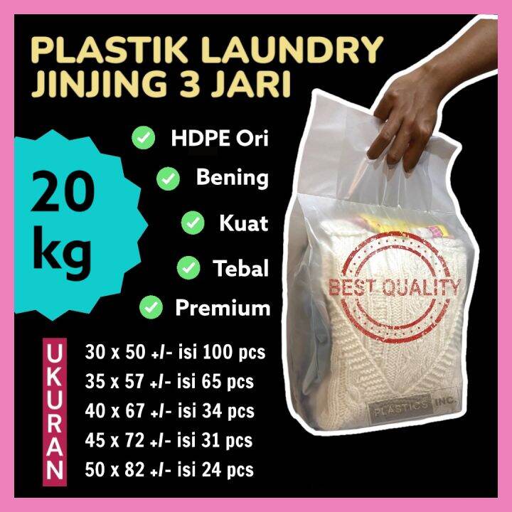 Plastik Laundry Jinjing 3 Jari (20 kg) | Lazada Indonesia