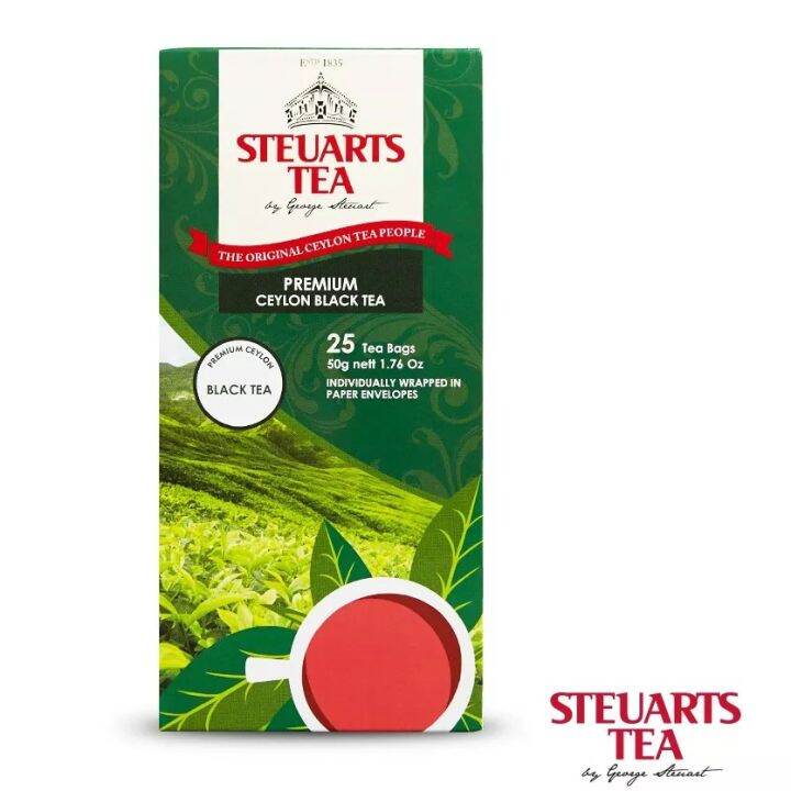 STEUARTS TEA Premium Ceylon Black Tea, 25 teabags | Lazada PH